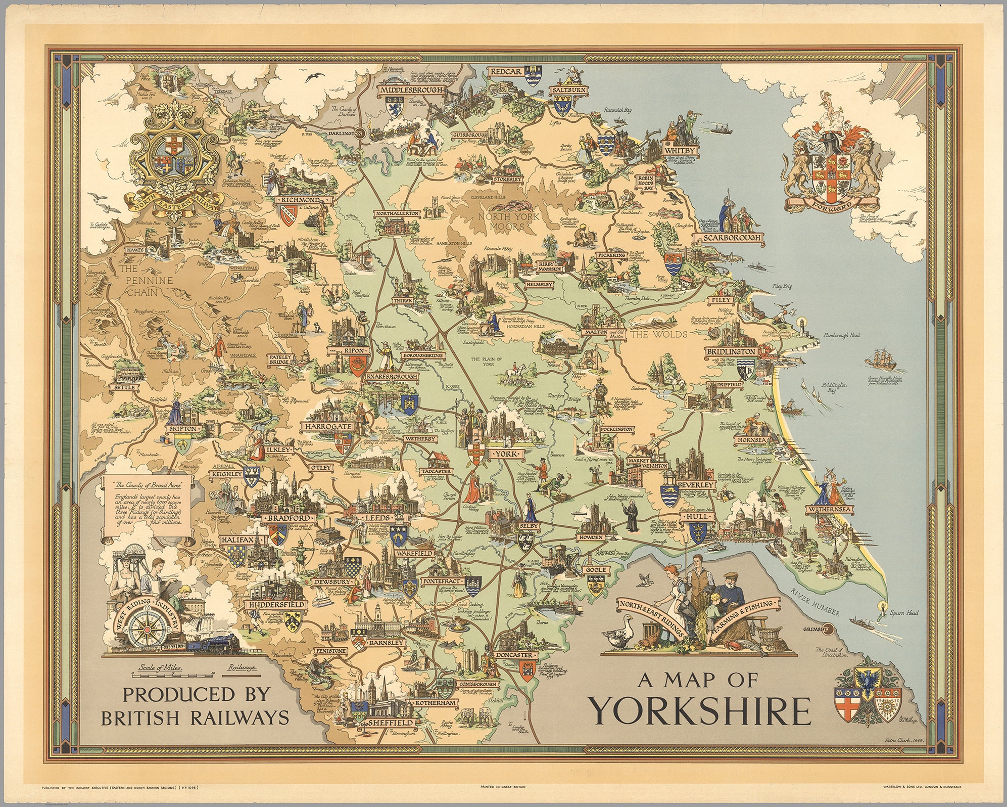 1950 British Rail Map of Yorkshire– I Love Maps