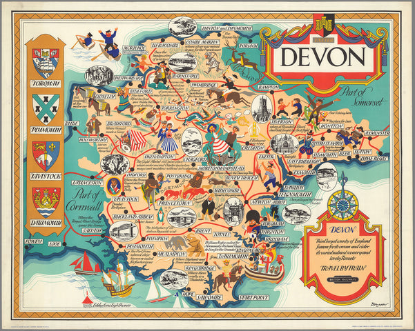 1950 British Rail map of Devon– I Love Maps