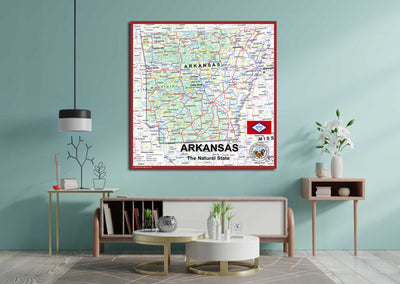 Arkansas Physical State Map– I Love Maps