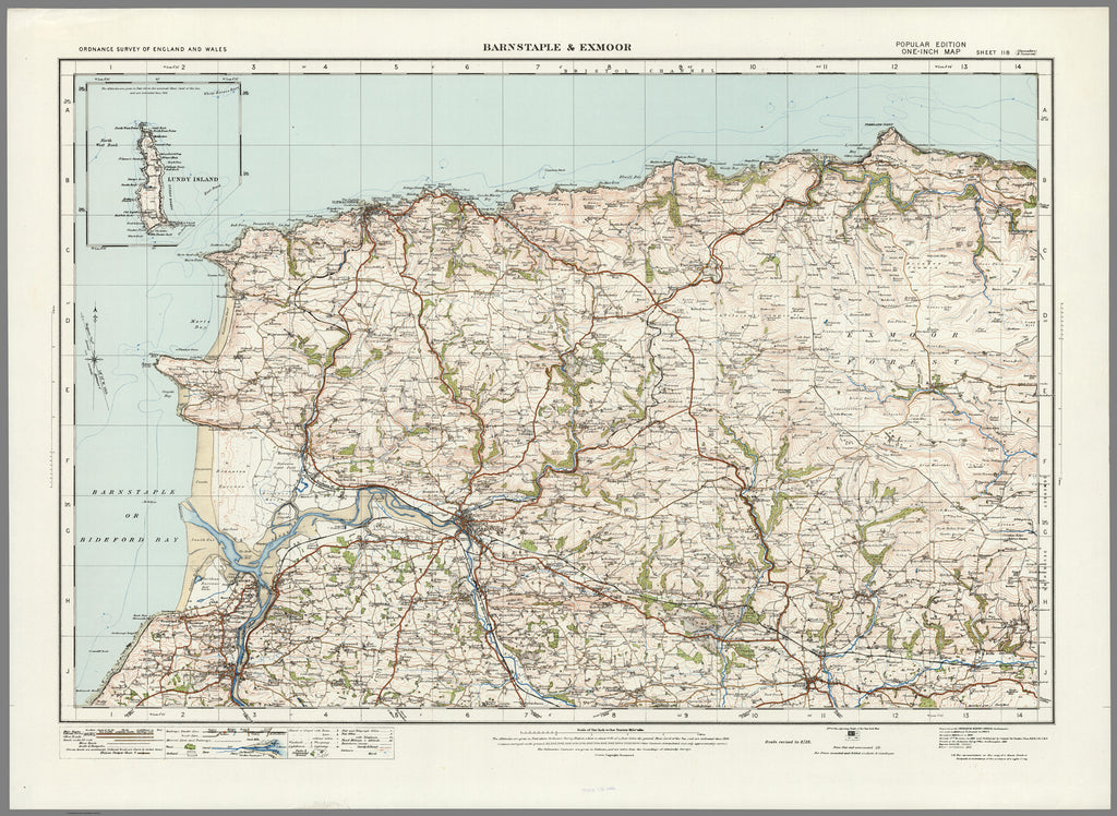 1920 Collection - Barnstaple & Exmoor Ordnance Survey Map | I Love Maps