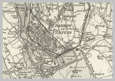 1890 Collection - Barrow in Furness (Ulverston) Ordnance Survey Map– I ...