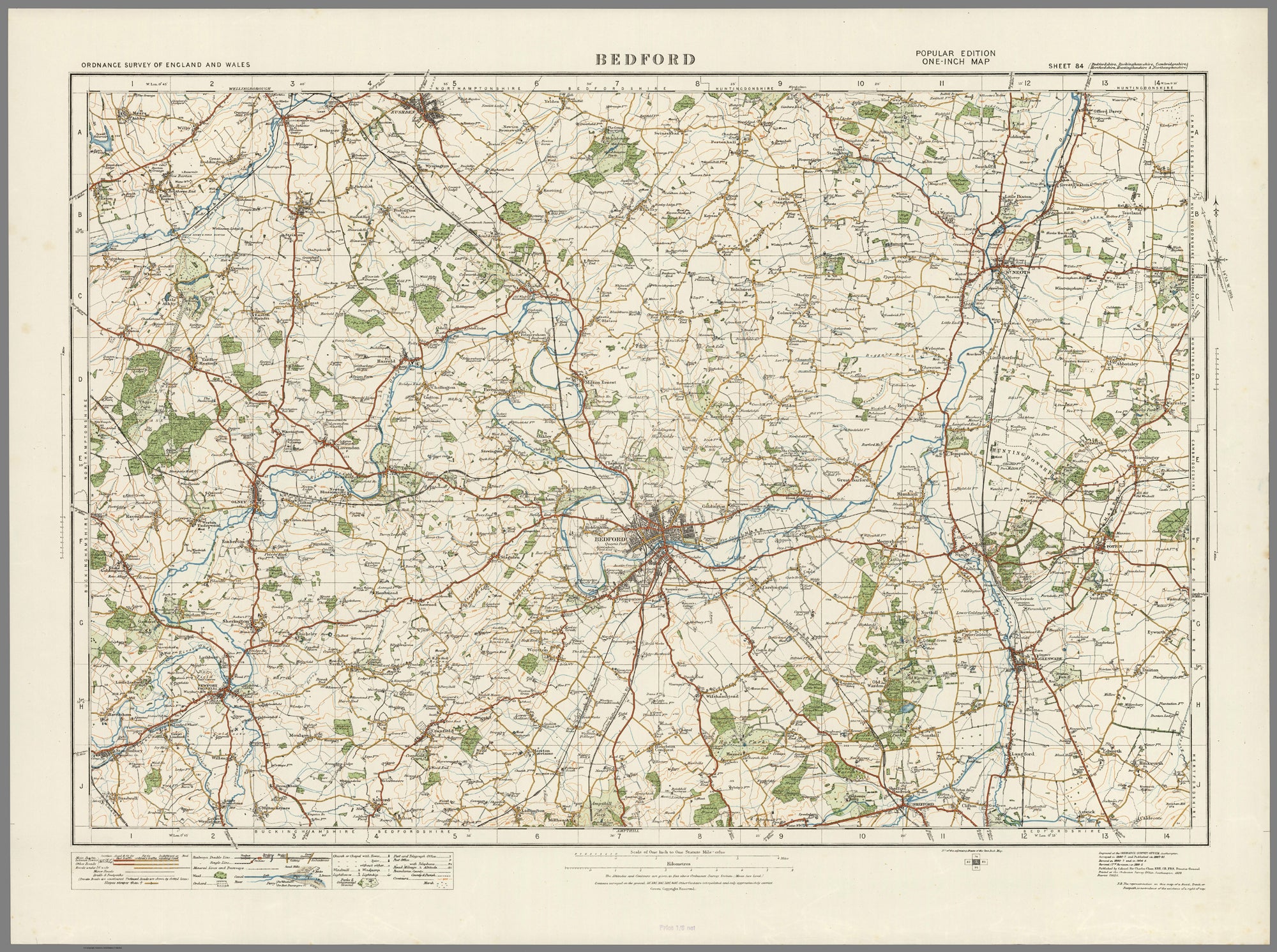 1920 Collection - Bedford Ordnance Survey Map– I Love Maps 1920 Collection - Bedford Ordnance Survey Map– I Love Maps
