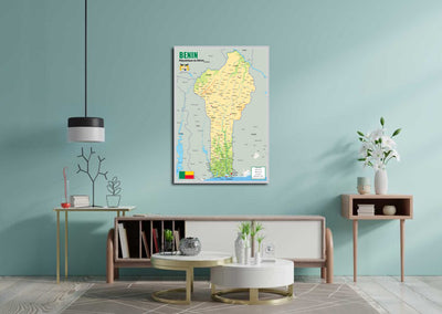 Physical Map of Benin - The Oxford Collection– I Love Maps