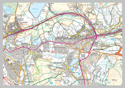 Blaenau Gwent County Map– I Love Maps