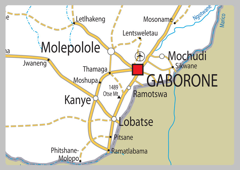 Botswana Road Map– I Love Maps