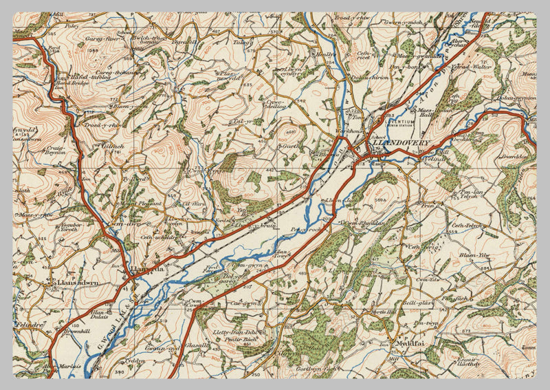 1920 Collection - Brecon & Llandovery Ordnance Survey Map– I Love Maps