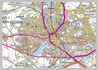 Bridgend County Map– I Love Maps