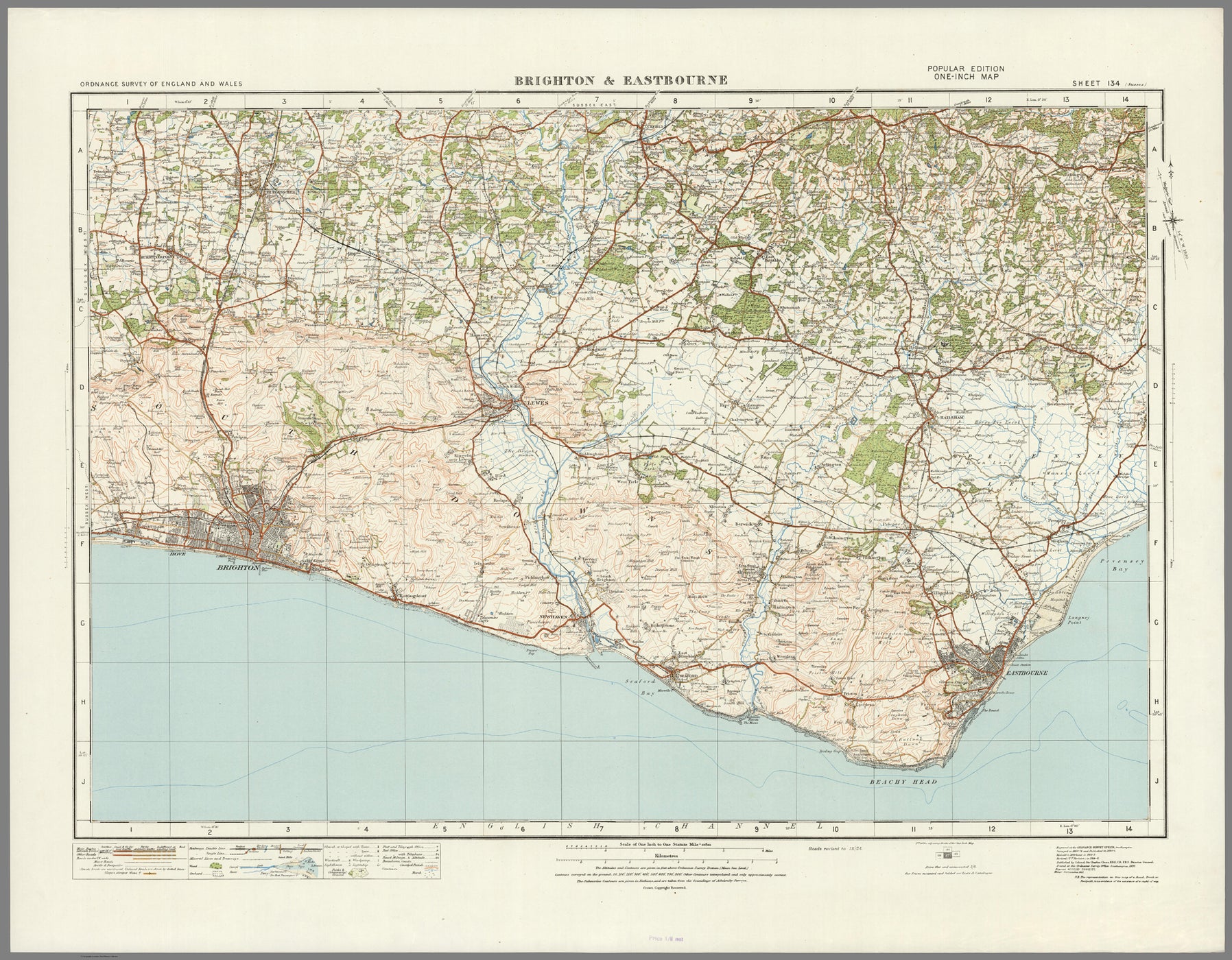 1920 Collection - Brighton & Eastbourne Ordnance Survey Map– I Love Maps