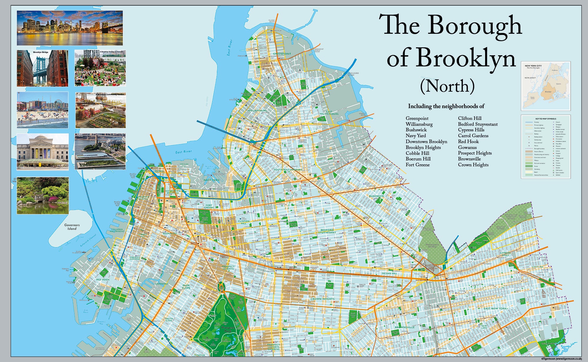 The Borough of Brooklyn (North) Map– I Love Maps