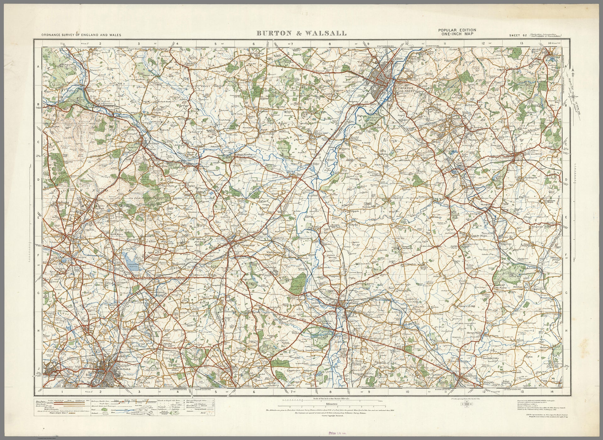 1920 Collection - Burton & Walsall Ordnance Survey Map– I Love Maps