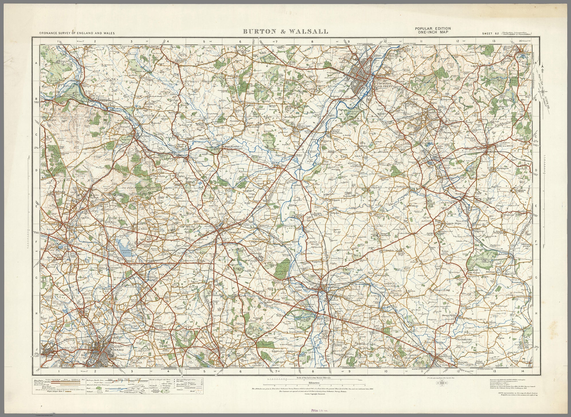 1920 Collection - Burton & Walsall Ordnance Survey Map– I Love Maps