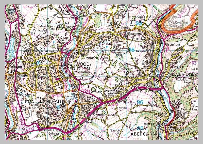 Caerphilly County Map– I Love Maps