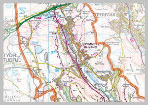 Caerphilly County Map– I Love Maps