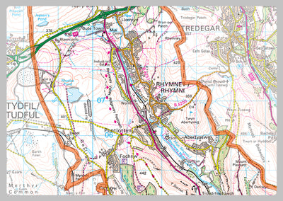 Caerphilly County Map– I Love Maps