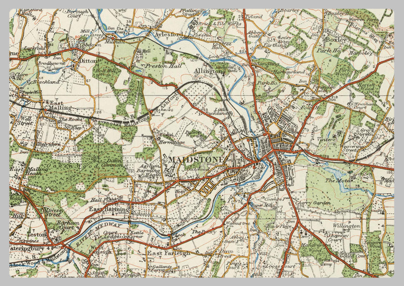 1920 Collection - Chatham & Maidstone Ordnance Survey Map | I Love Maps