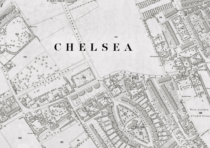 London 1872 Ordnance Survey Map - Sheet LIII - Chelsea | I Love Maps