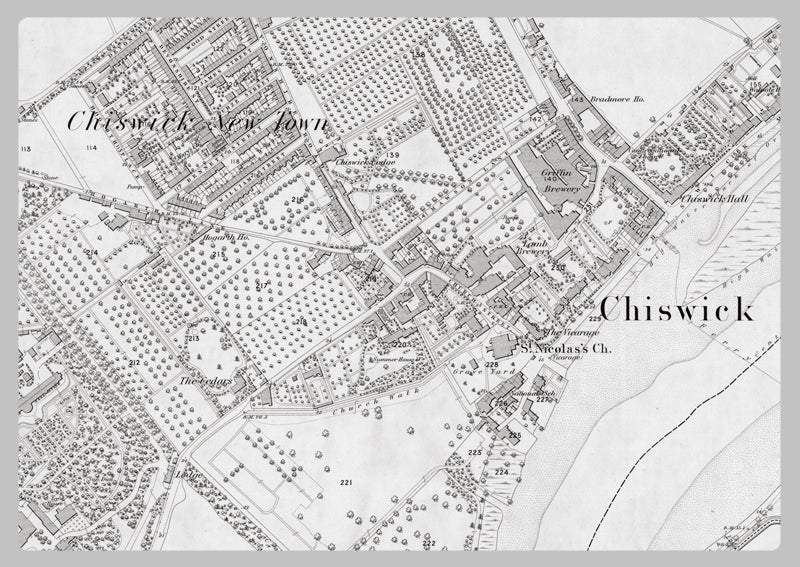 London 1872 Ordnance Survey Map - Sheet LI - Chiswick– I Love Maps