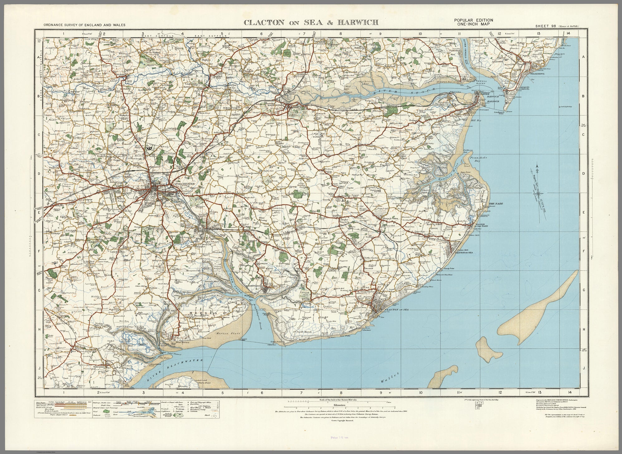 1920 Collection - Clacton On Sea & Harwich Ordnance Survey Map– I Love Maps