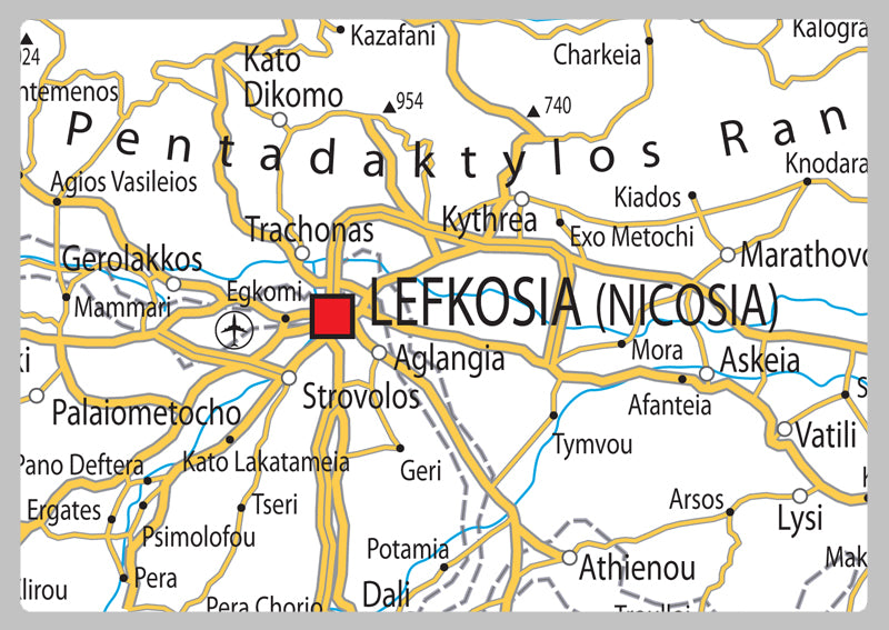 Cyprus Road Map– I Love Maps