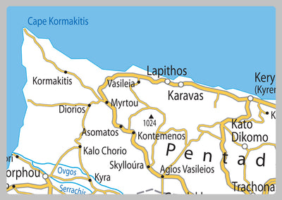 Cyprus Road Map– I Love Maps