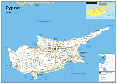 Cyprus Road Map– I Love Maps