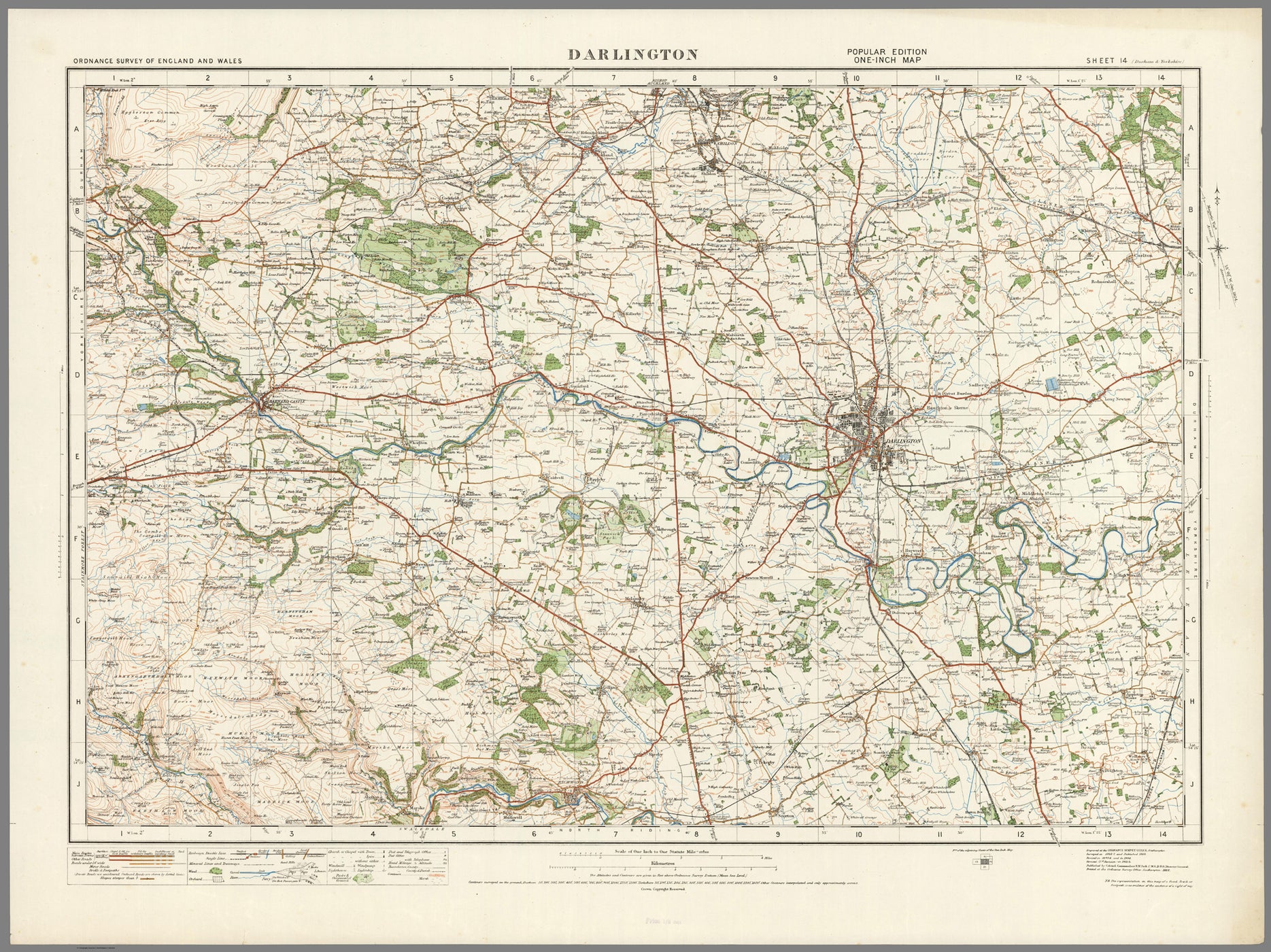 1920 Collection - Darlington Ordnance Survey Map– I Love Maps