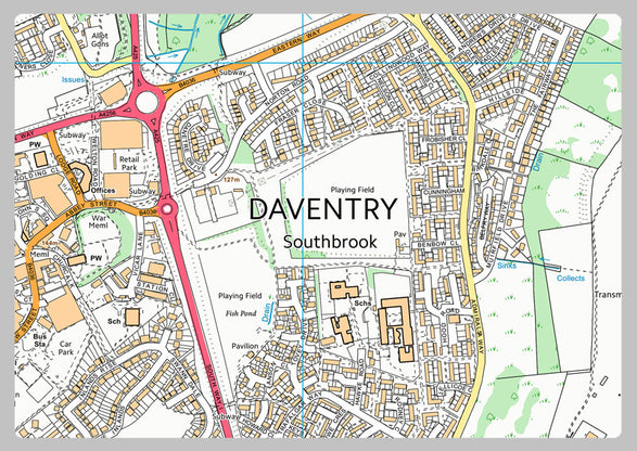 Daventry Street Map– I Love Maps