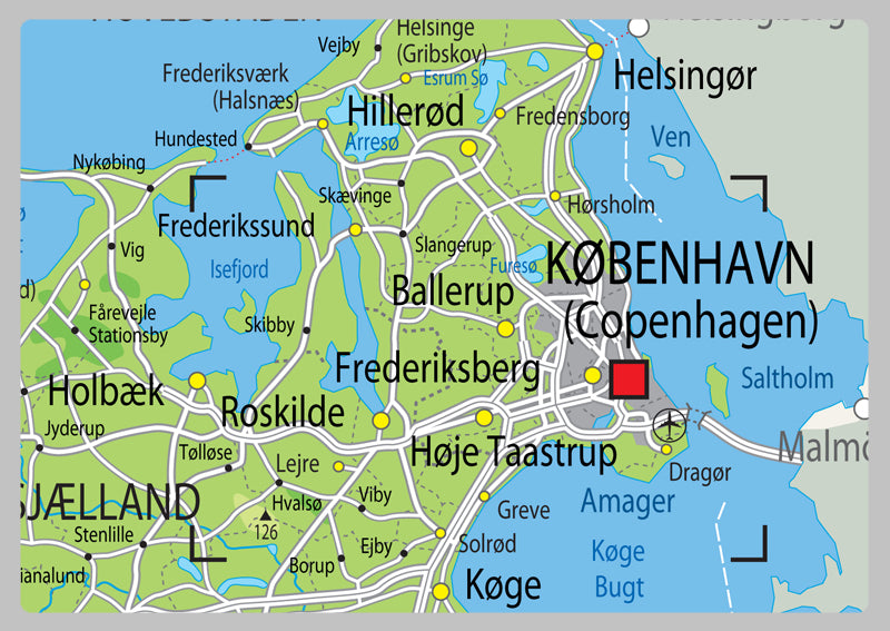 Denmark Physical Map– I Love Maps