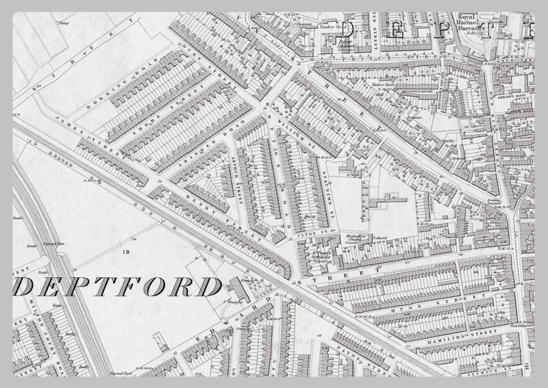 London 1872 Ordnance Survey Map - Sheet LVII - Deptford– I Love Maps