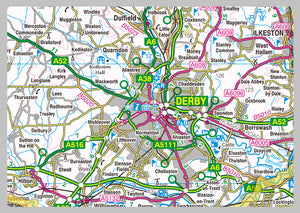 Derbyshire County Map– I Love Maps