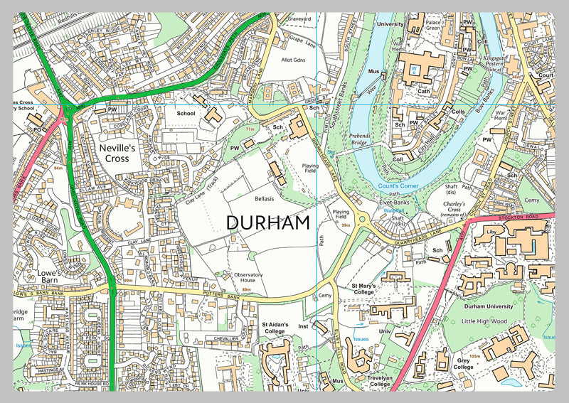 Durham Street Map– I Love Maps