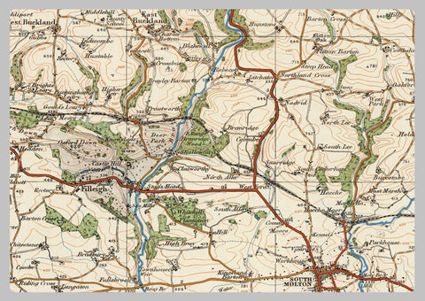 1920 Collection - Exmoor Ordnance Survey Map | I Love Maps