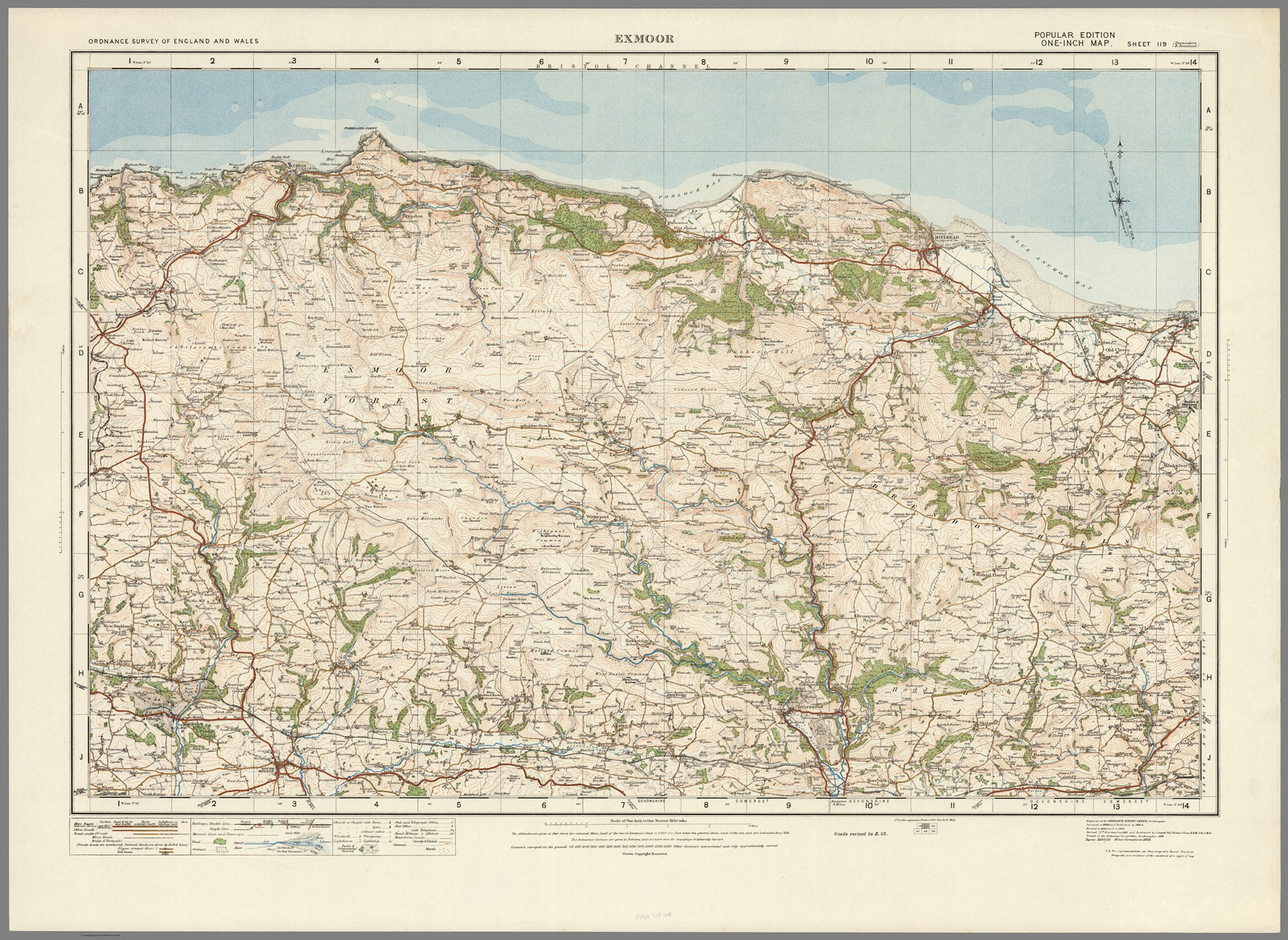 1920 Collection - Exmoor Ordnance Survey Map– I Love Maps