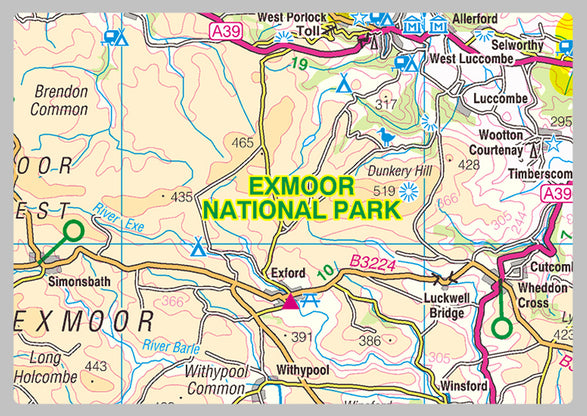 Exmoor National Park Map– I Love Maps