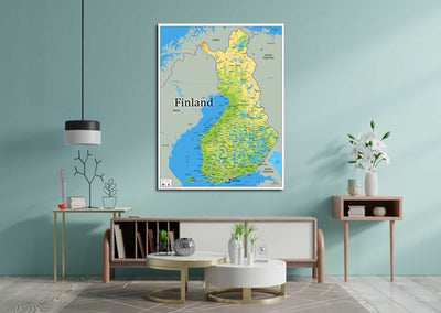 Physical Map of Finland - The Oxford Collection– I Love Maps