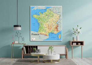 Physical Map of France - The Oxford Collection– I Love Maps
