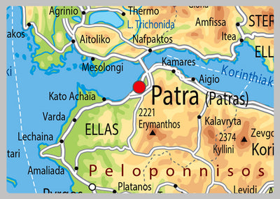 Physical Map of Greece - The Oxford Collection– I Love Maps