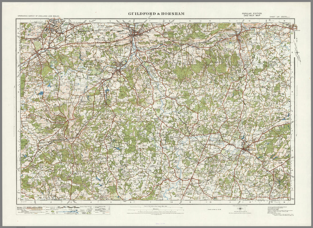 1920 Collection - Guildford & Horsham Ordnance Survey Map | I Love Maps