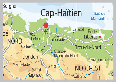 Physical Map of Haiti - The Oxford Collection– I Love Maps