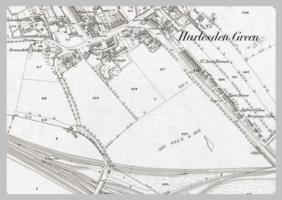 London 1872 Ordnance Survey Map - Sheet XXII - Harlesden Green– I Love Maps