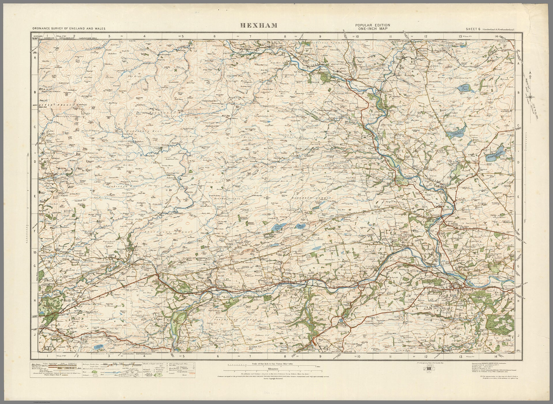 1920 Collection - Hexham Ordnance Survey Map– I Love Maps