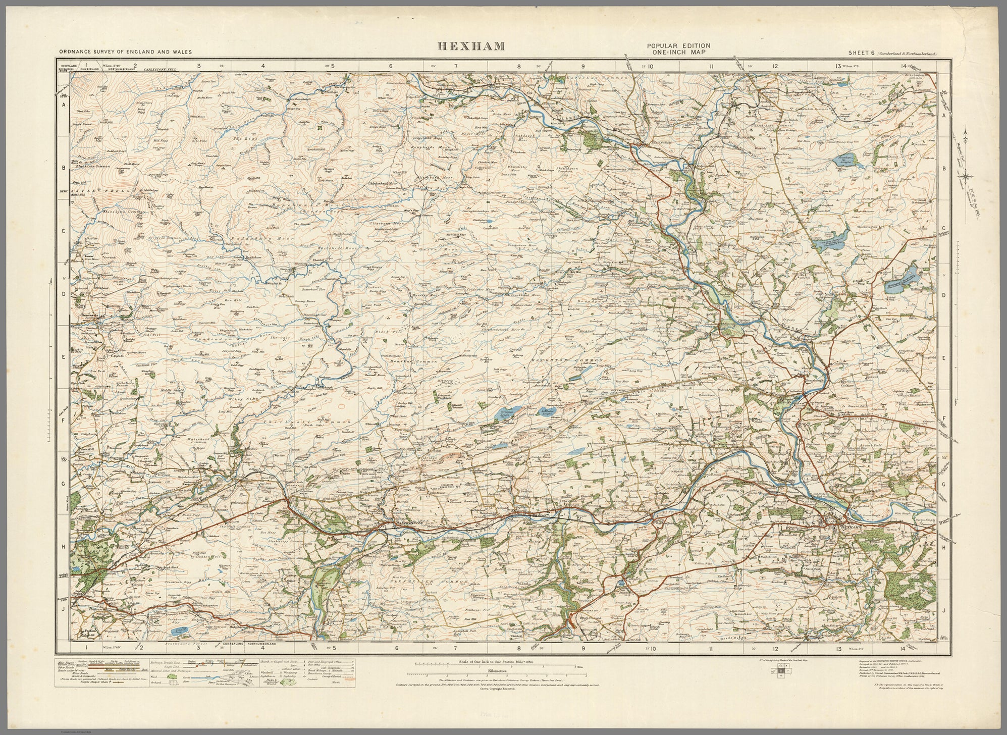 1920 Collection - Hexham Ordnance Survey Map– I Love Maps