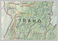 Idaho Physical State Map– I Love Maps