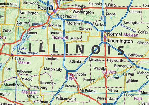 Illinois Physical State Map | I Love Maps