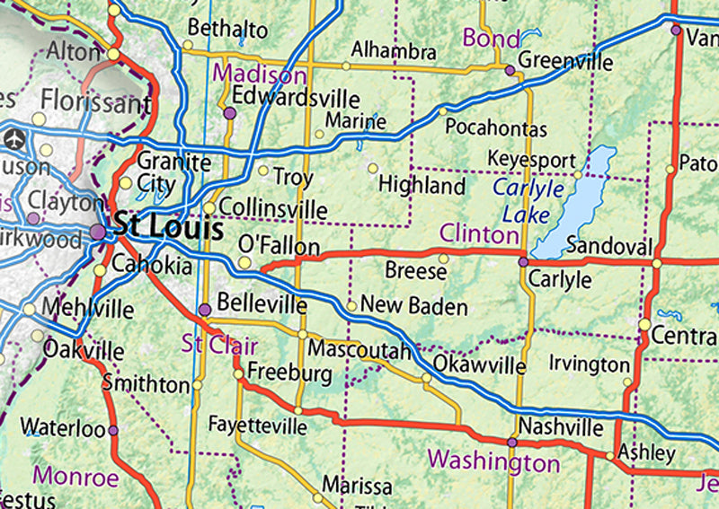 Illinois Physical State Map | I Love Maps