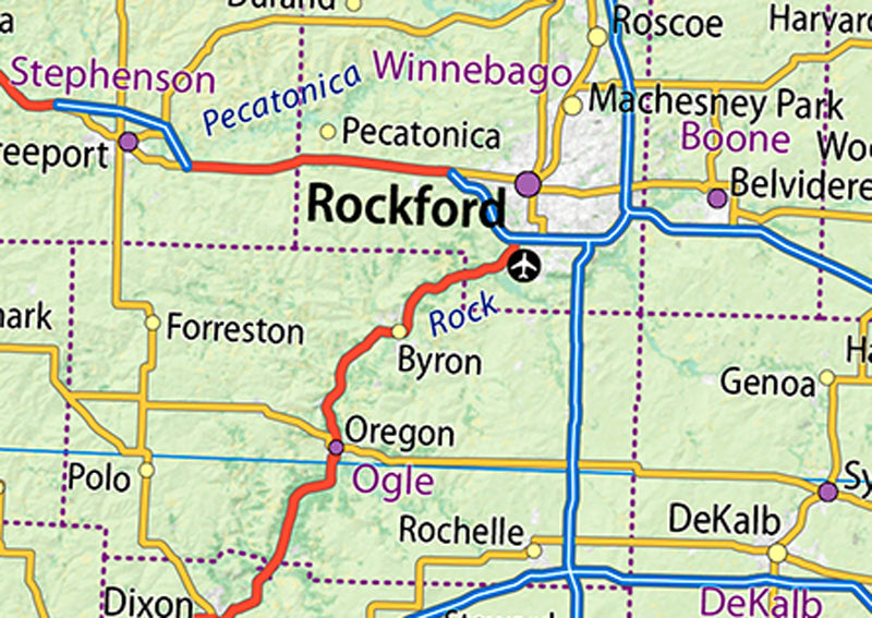 Illinois Physical State Map | I Love Maps