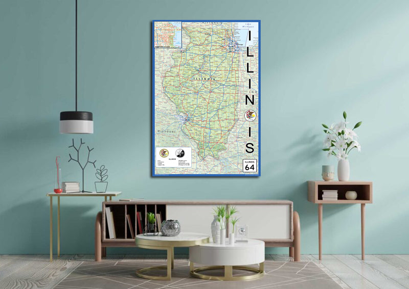 Illinois Physical State Map | I Love Maps