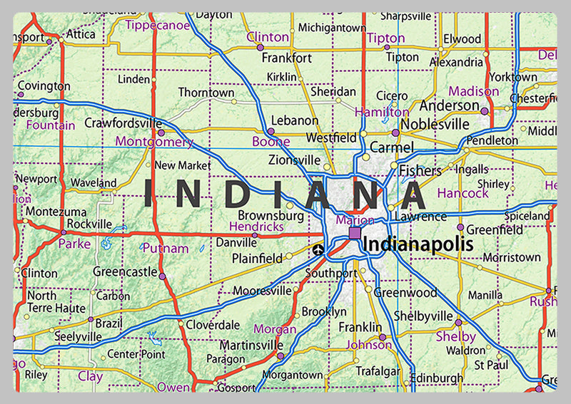 Indiana State Regions Map Maps Of The USA: Grades 1 6 (World & Us