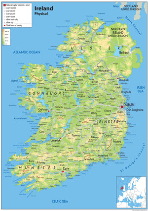 Ireland Physical Map– I Love Maps