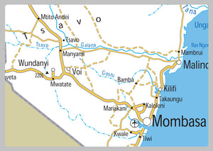 Kenya Road Map– I Love Maps